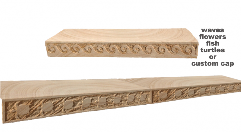 Sandstone wall caps with custom relief. – Sydney Stone Company